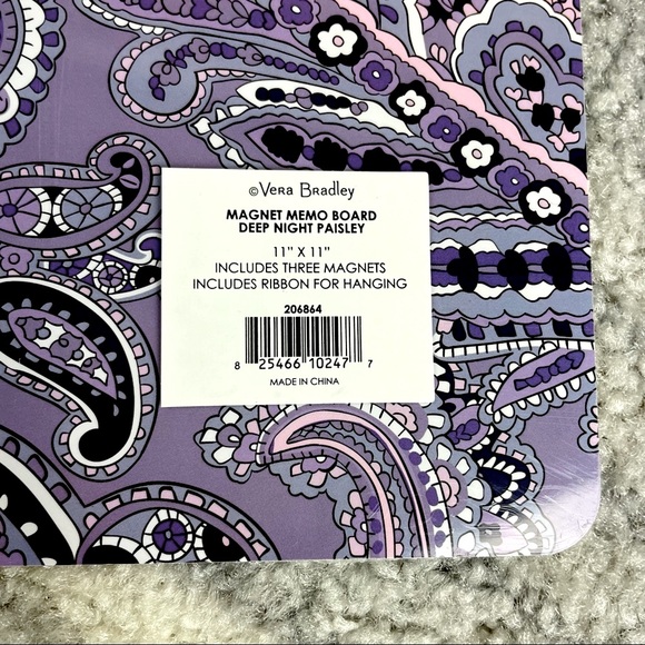 Vera Bradley | Wall Decor | Vera Bradley Paisley Magnetic Hangable Memo ...